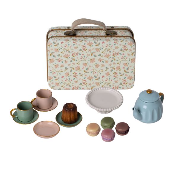 Maileg tesæt med kage | 14 dele i kuffert - Olisan.dk