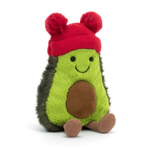 Bobble Avocado med rød tophue - Jellycat | Se mere på Olisan.dk