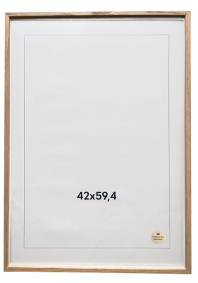Ramme A2 i Massiv Eg - 42 x 59,4 cm, Dansk produceret | Olisan.dk