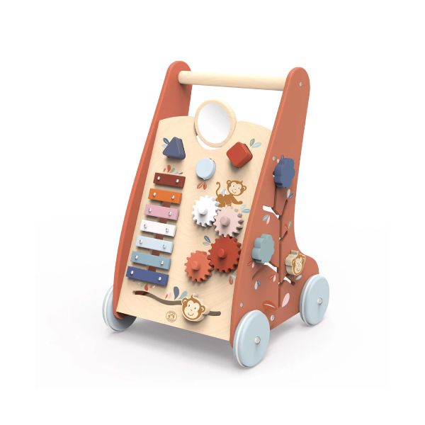 Aktivitetsvogn med 9 aktiviteter i træ - Se mere på Olisan.dk