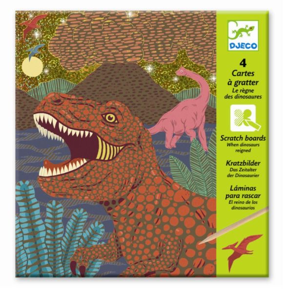 Skrabebilleder med dinosaurs - Kreative leg for børn - 59,95 Olisan.dk